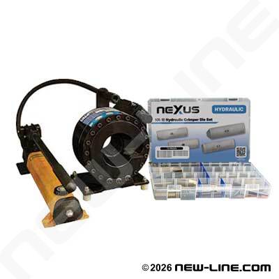 1" Portable Crimp Machine w/ Hand Pump & Die Set