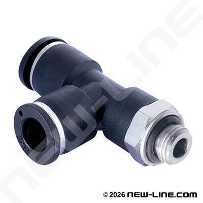 PTC Tube x Male BSPP or UNF Run Tee